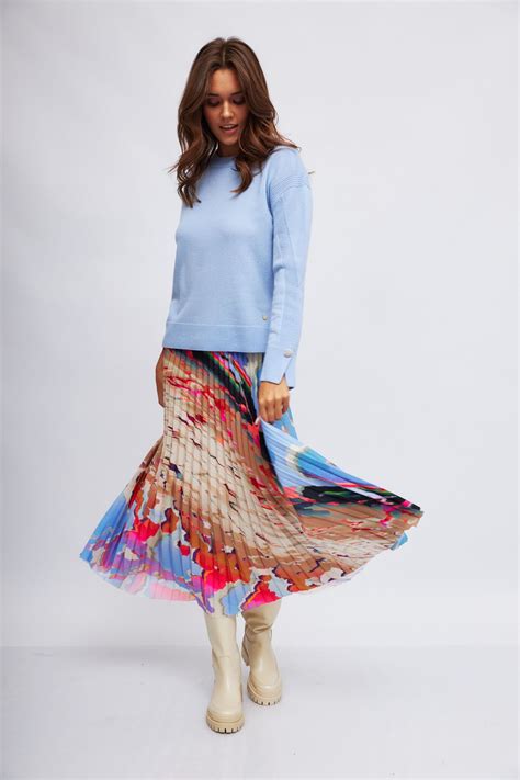 Marc Cain Юбка плиссе в анималистический абстрактный узор купить по выгодной цене Корона