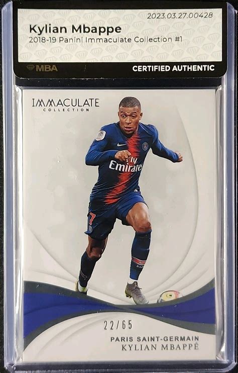 Kylian Mbappe 2018 Immaculate Bl Km Brand Logos 1 Price Guide