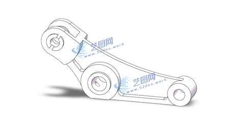连杆零件设计含cad图纸 Solidworks24三维模型｜c25575 艺图网