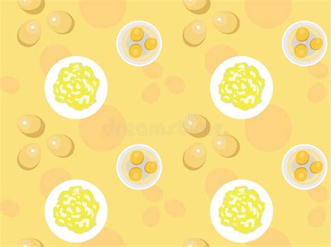 Egg Scramble Vector Seamless Background Wallpaper 01 Stock Vector