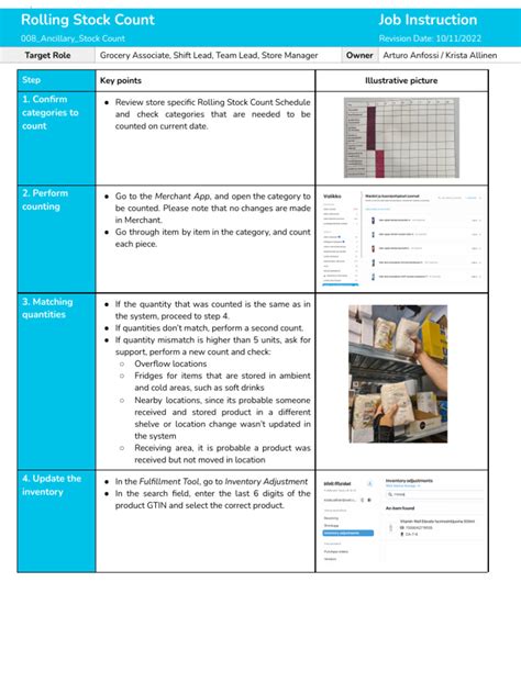 008 Job Instruction Rolling Stock Count Pdf Computing