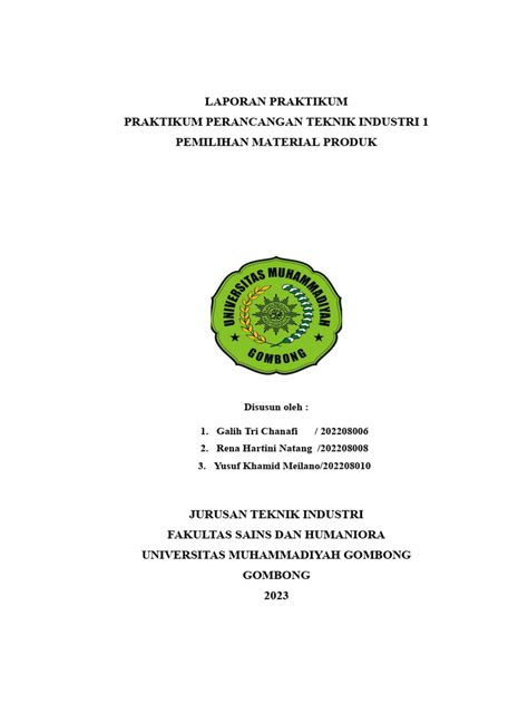 Laporan Ppti 1 Penentuan Material Produk Galih Rena Yusuf Pdf Griya And Taman Seni