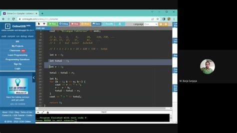 Penyusunan Kode Program Untuk Membentuk Deret Bilangan Faktorial