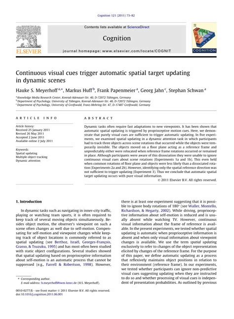 pdf continuous visual cues trigger automatic spatial target updating