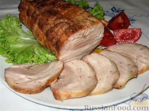 Рецепт: Буженина из свиной грудинки на RussianFood.com