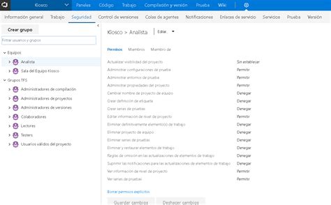 How Give Custom Permissions To A Group Of Analysts In Tfs 2018 Stack