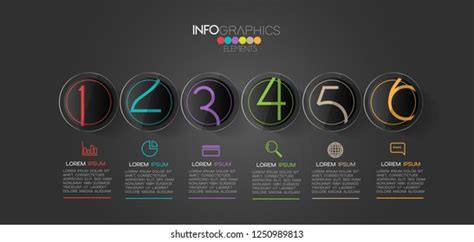 비즈니스 프로세스 차트 정보 그래픽과 6단계 스톡 벡터로열티 프리 1087516865 Shutterstock