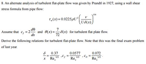 An Alternate Analysis Of Turbulent Flat Plate Flow