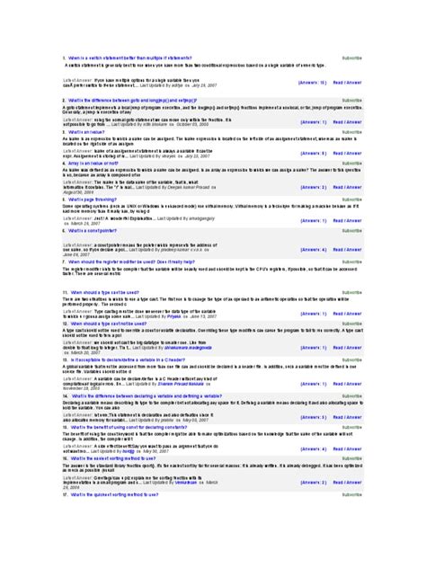 C Question For Interview Pdf Pointer Computer Programming Variable Computer Science