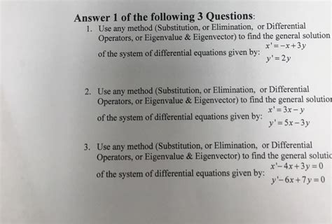 Solved Answer 1 Of The Following 3 Questions 1 Use Any