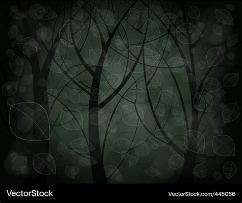 Dark Forest Leaves Background Royalty Free Vector Image