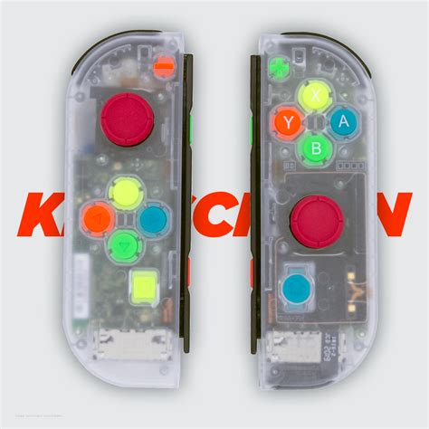 Clear Neon Quartz Nintendo Switch Joy Cons Killscreen