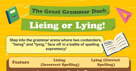 Lieing Or Lying The Main Difference • 7esl Lieing Or Lying The Main Difference • 7esl