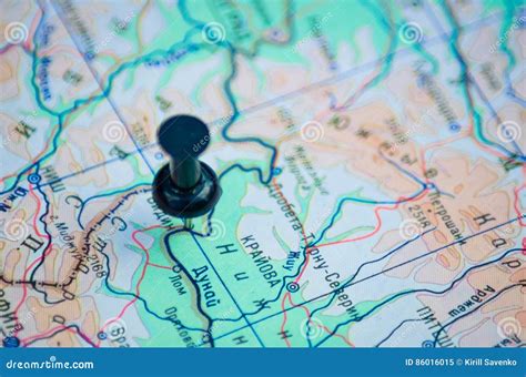 pushpins map stock image image of journey needle closeup 86016015