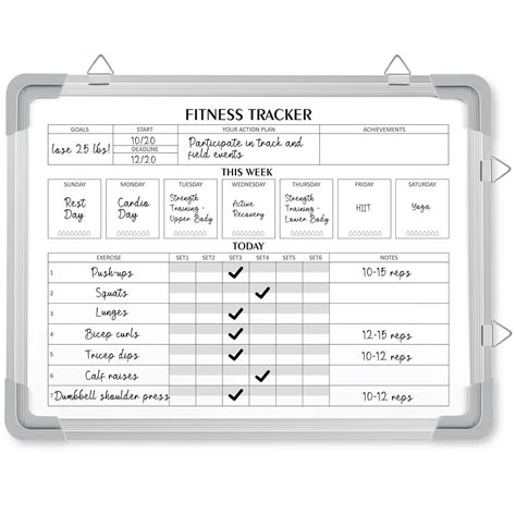 Weekly Planner Whiteboard Whiteboard Eraser Lincia Dry Erase Gym