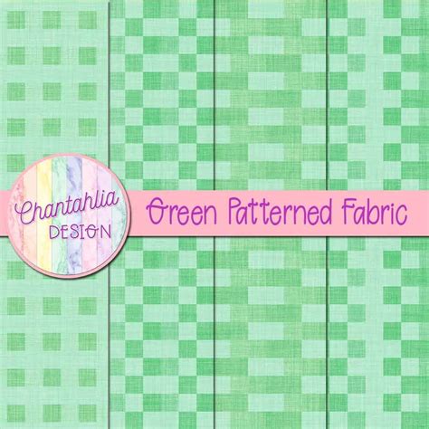 Green Patterned Fabric Backgrounds