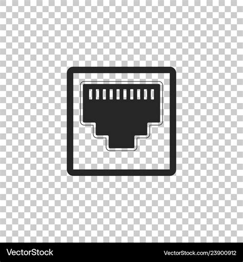 Network Port Cable Socket Icon Lan Royalty Free Vector