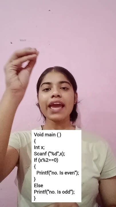 Check Whether No Is Even Or Odd Shorts Cprogramming Flyhigh Check Number Coding
