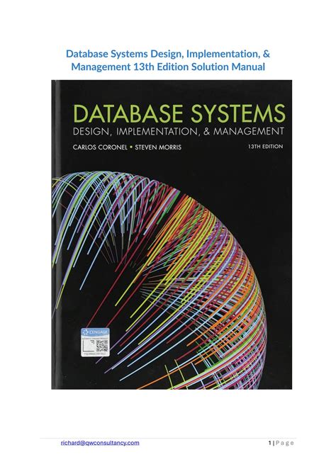 Database Systems Design Implementation And Management 13th Edition Solution Manual By Ace Test