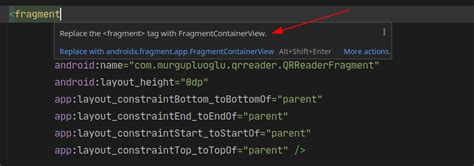 Replace The Tag With FragmentContainerView Issue 1 Murgupluoglu
