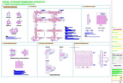 Detailed Design Of Standard Details Of Structure Work In Autocad Drawing Cad File Dwg File