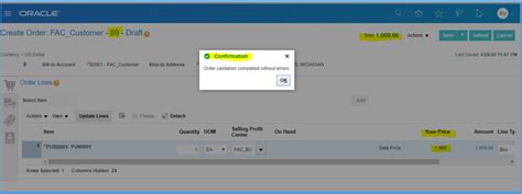 Getting Error While Submitting The Sales Order — Cloud Customer Connect