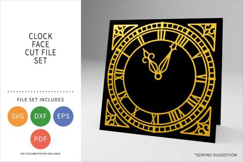 Clock Face Cut File Set Gentleman Crafter