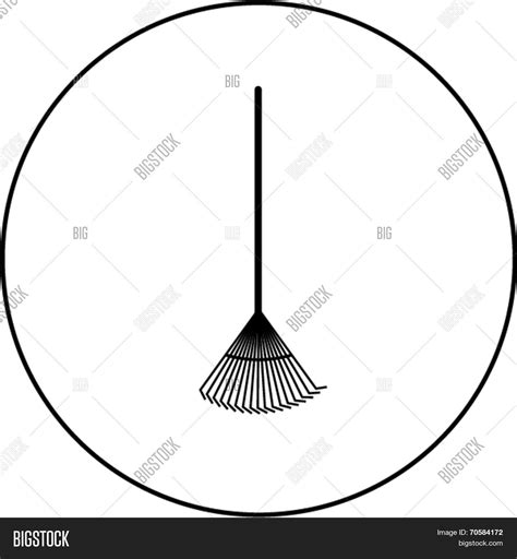 Leaf Rake Symbol Vector And Photo Free Trial Bigstock