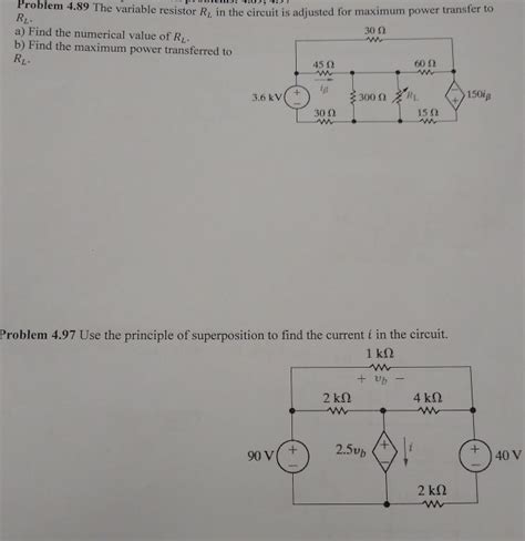 Solved Problem The Variable Resistor R In The Circuit Chegg Com