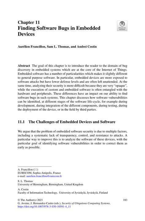 Pdf Finding Software Bugs In Embedded Devices