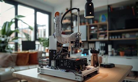 Cinematic Documentary Photography Of An Arduino Robot Premium Ai