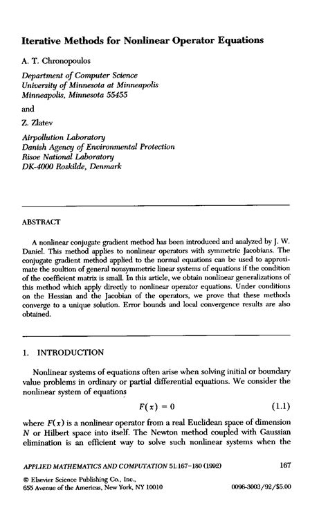 Iterative Methods For Nonlinear Operator Equationsword文档在线阅读与下载无忧文档