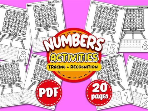 Back To School Activities Number Recognition Worksheets 1 20 Number Writing Practice