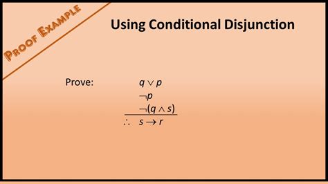Boolean Proof Example 3 Using Conditional Disjunction Youtube