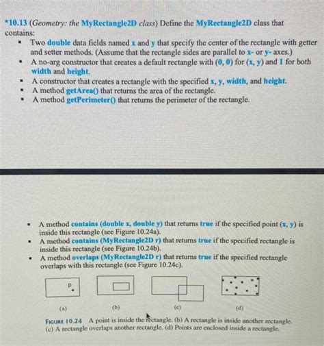 Solved 1013 Geometry The Myrectangle2d Class Define