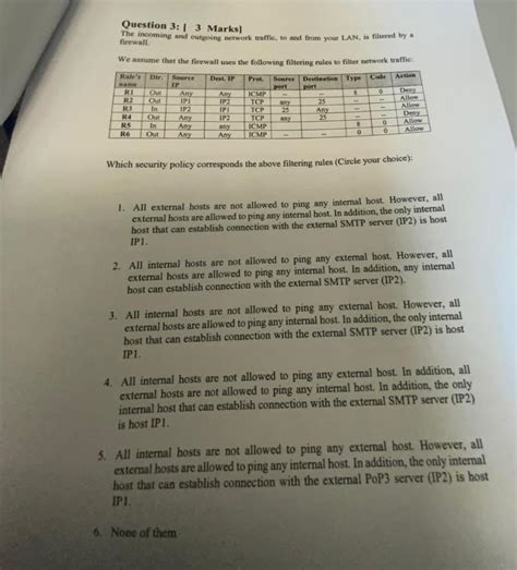 solved question 3 [ 3 marks] the incoming and outgoing