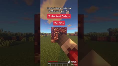 Hardest Blocks To Break In Minecraft With Fist YouTube