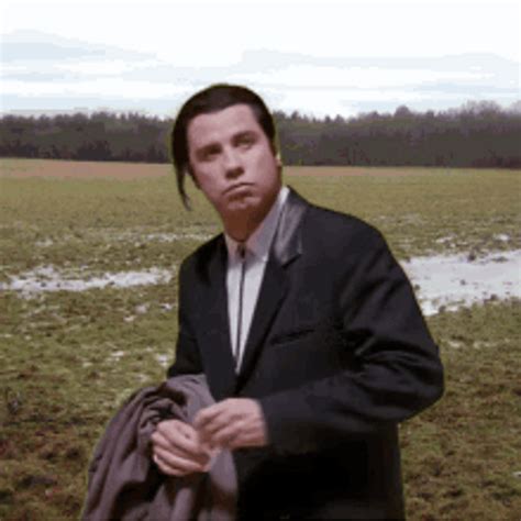 John Travolta Looking Around 