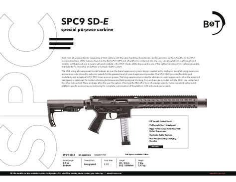 Bandt Spc9 Sd E Euro Contract Edition Integrally Suppressed Full Sized Spc9 Sd Sbr Axarms