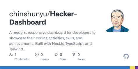Github Chinshunyuhacker Dashboard A Modern Responsive Dashboard For Developers To Showcase