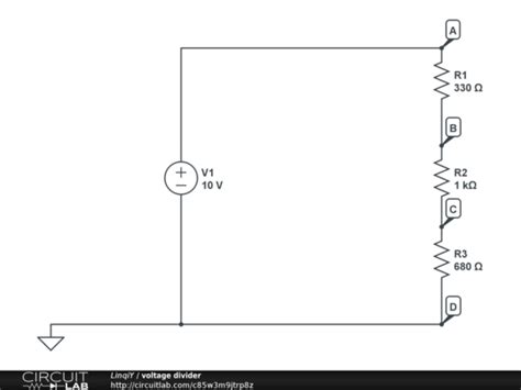 Voltage Divider Circuitlab