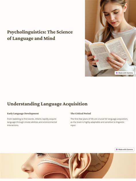 Psycholinguistics The Science Of Language And Mind Pdf Speech Psycholinguistics