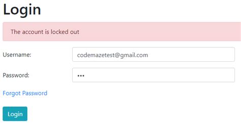User Lockout Functionality With Angular And Aspnet Core Identity