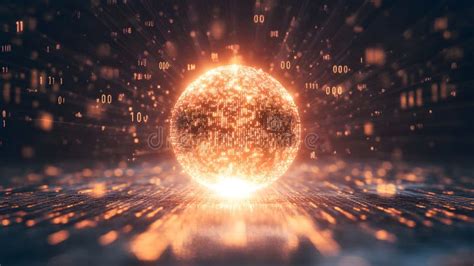 an abstract representation of ai as a glowing light filled orb stock illustration illustration