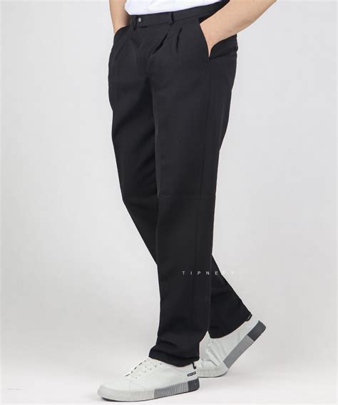 خرید شلوار پارچه ای مام استایل پیله دار مشکی 0795 تیپ نتی