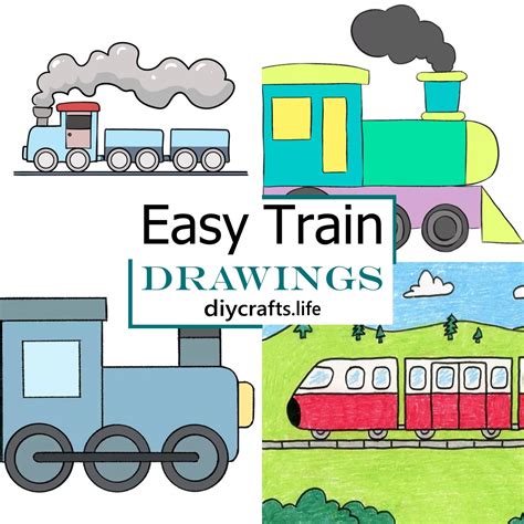 28 Easy Train Drawing Ideas Step By Step Guide Diy Crafts