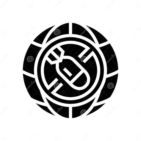 Preventing Exploitation Environment In War Glyph Icon Vector Illustration Stock Vector