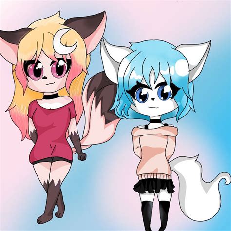 Luna And Wolfychu By Iloves Cats On Deviantart