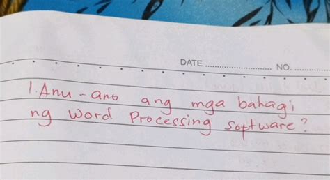 1 Anu Ano Ang Mga Bahagi Ing Word Processing StudyX