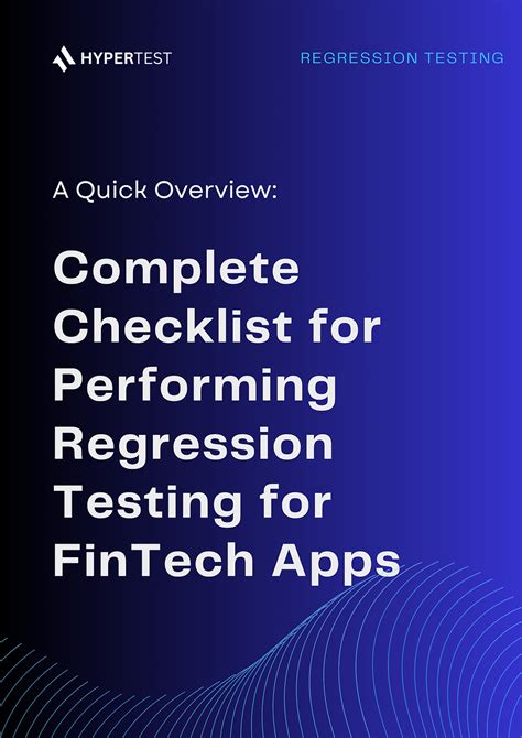 Complete Checklist For Performing Regression Testing For Fintech Apps